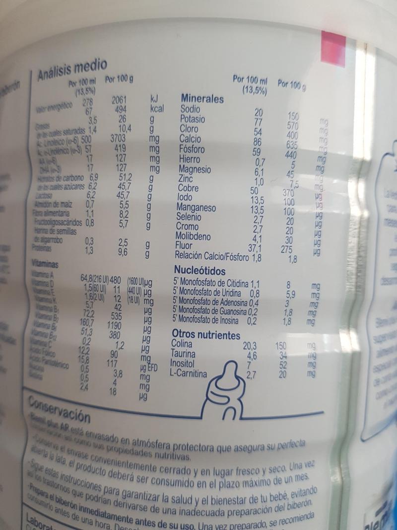 Leche Blemil Plus AR 0m+ Blemil : Opiniones